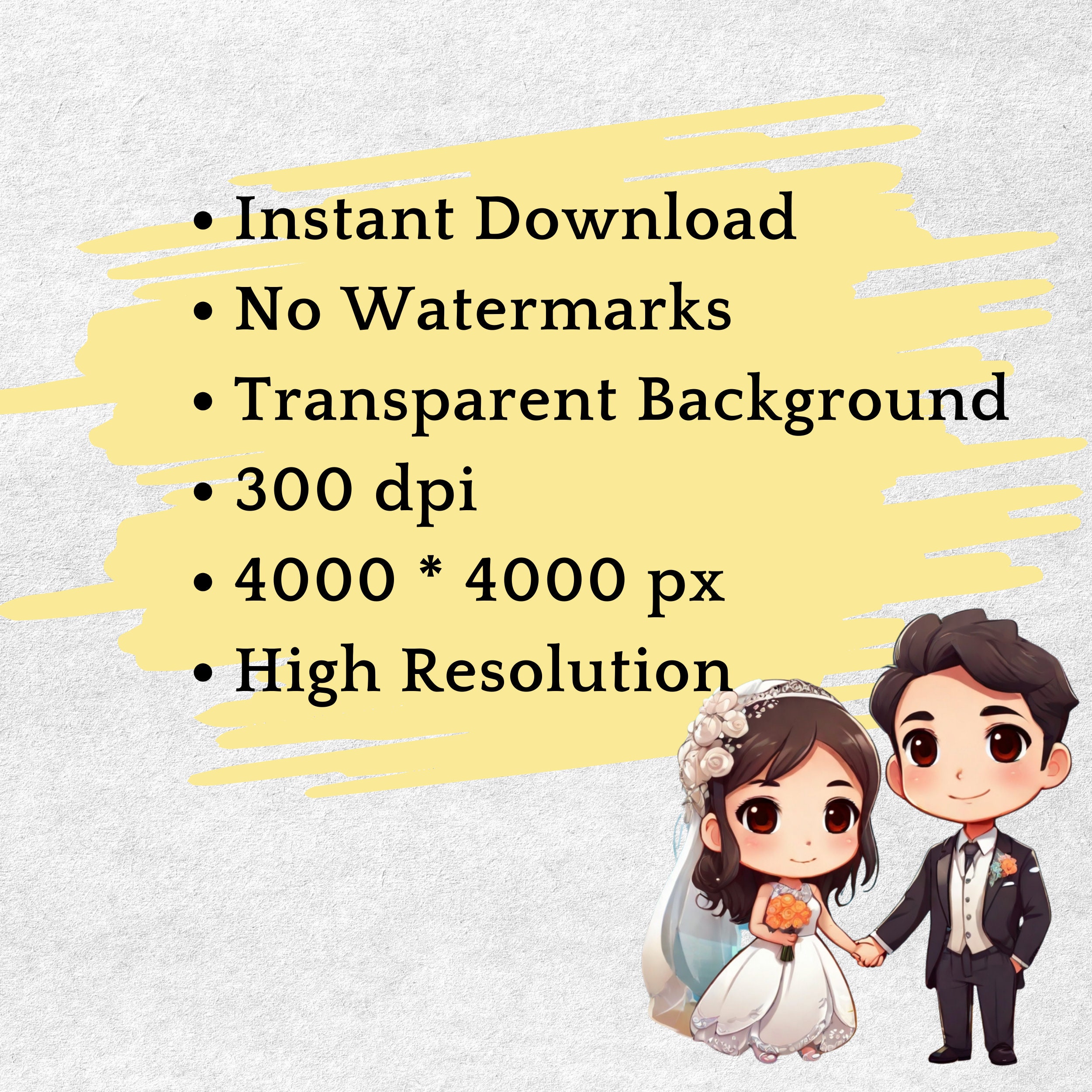 Chibi Bride N Groom Clipart, Cute Bride N Groom Characters, Cartoon ...