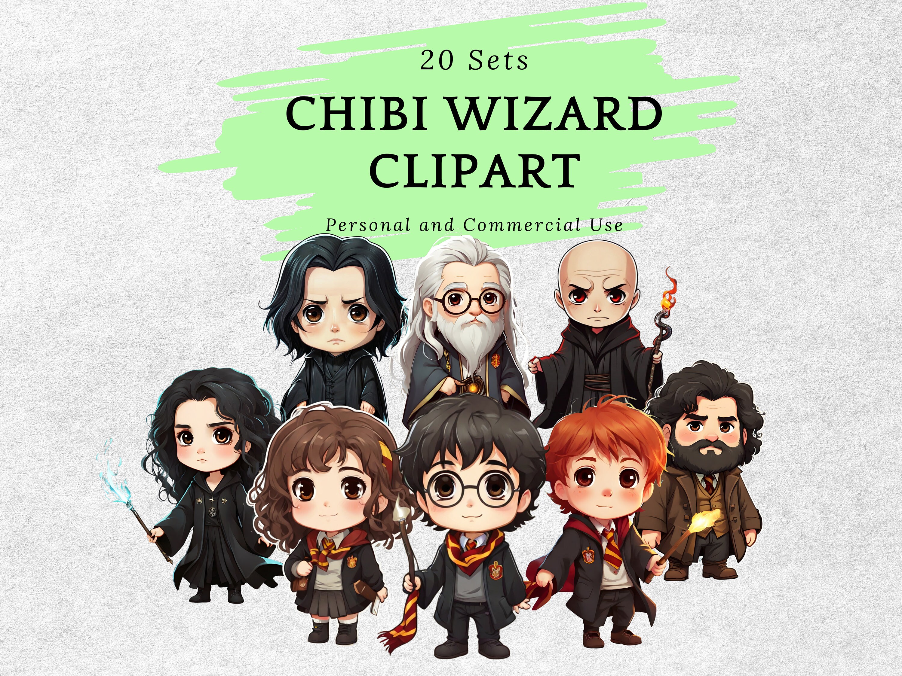 Chibi Wizard Clipart, Magic Wizard Clipart, Wizards Cute Characters ...