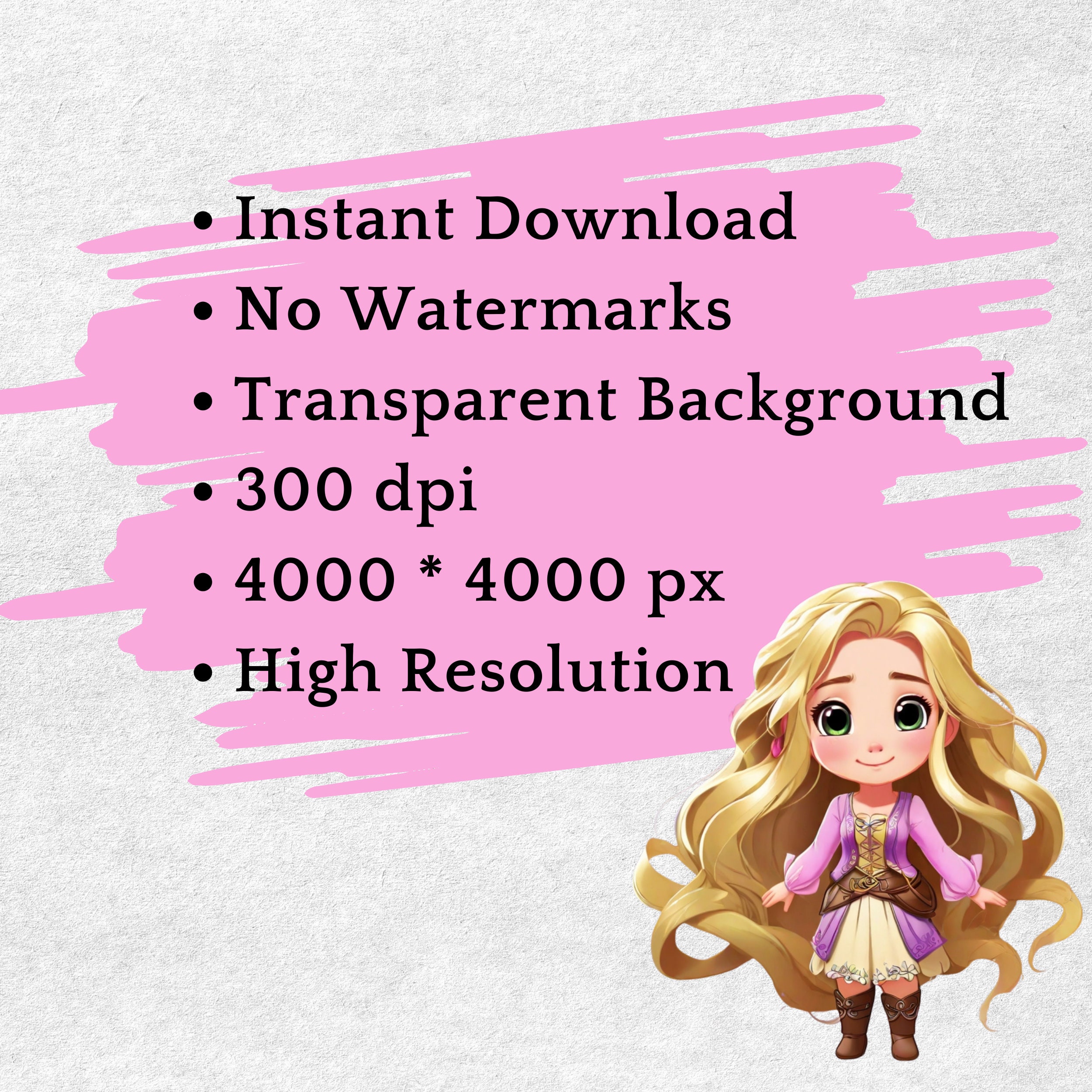 Chibi Princess Clipart, Cute Princess Characters, Cartoon Princess, PNG ...
