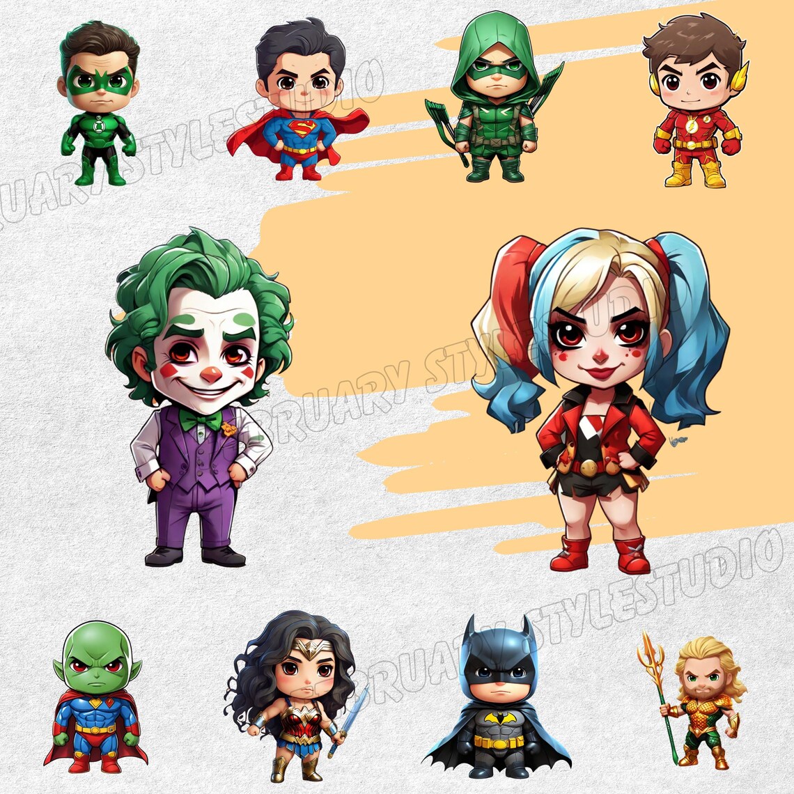 Chibi DC Superhero Clipart, Cartoon Dc Hero Characters, Baby Hero, PNG ...