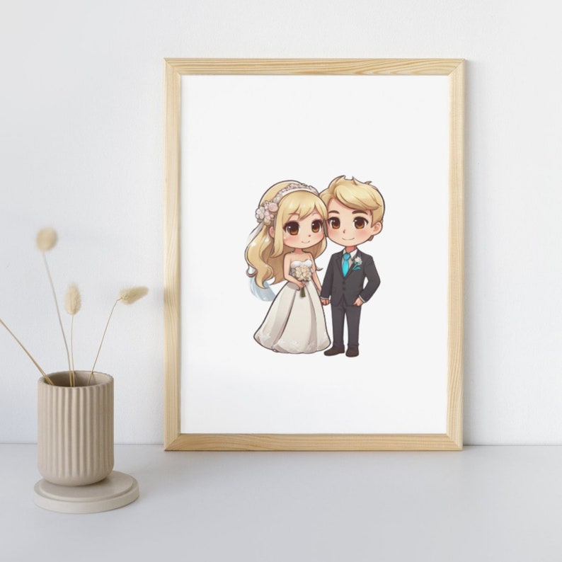 Chibi Bride N Groom Clipart, Cute Bride N Groom Characters, Cartoon ...