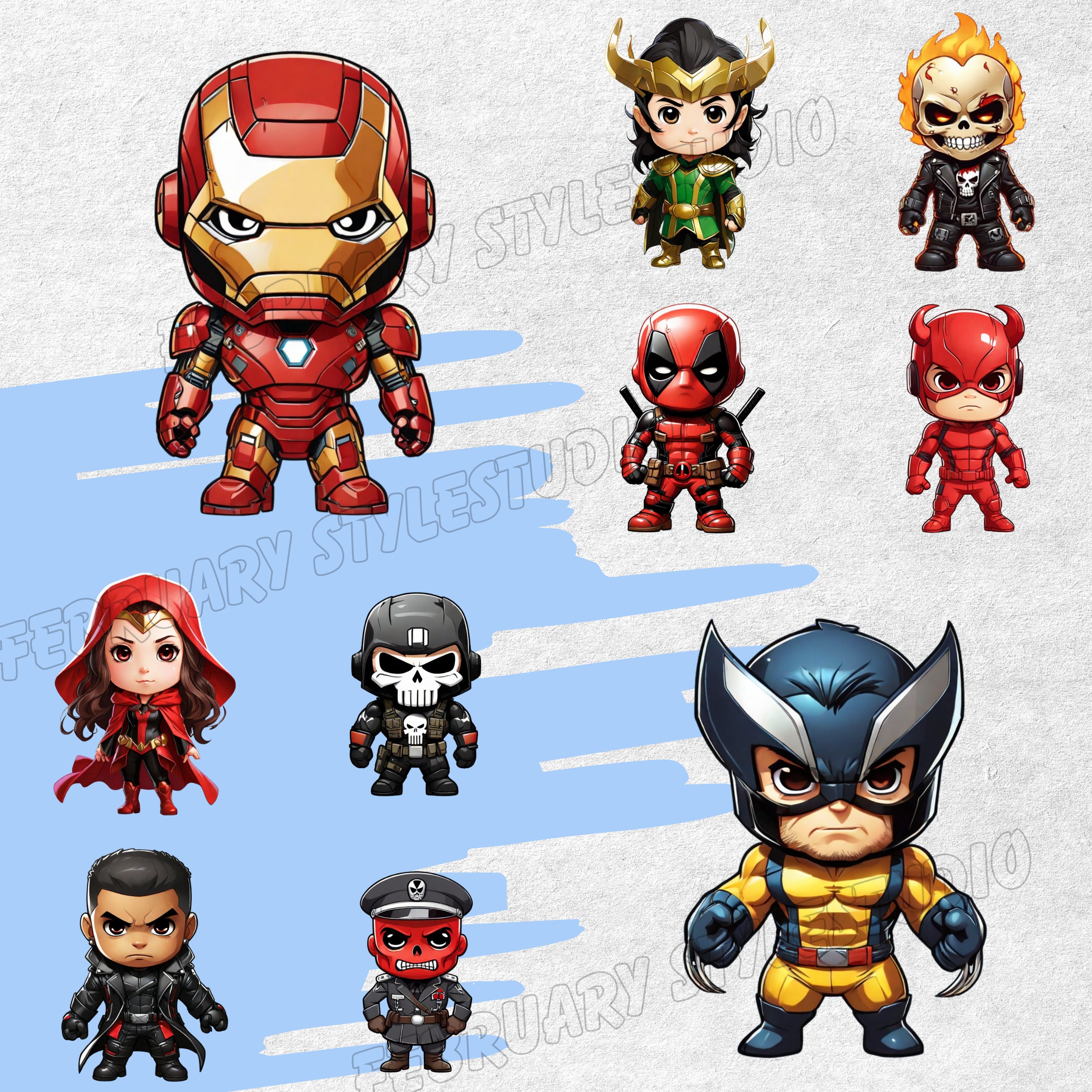 Chibi Superhero Clipart, Cartoon Superhero Characters, Mavel, Baby ...