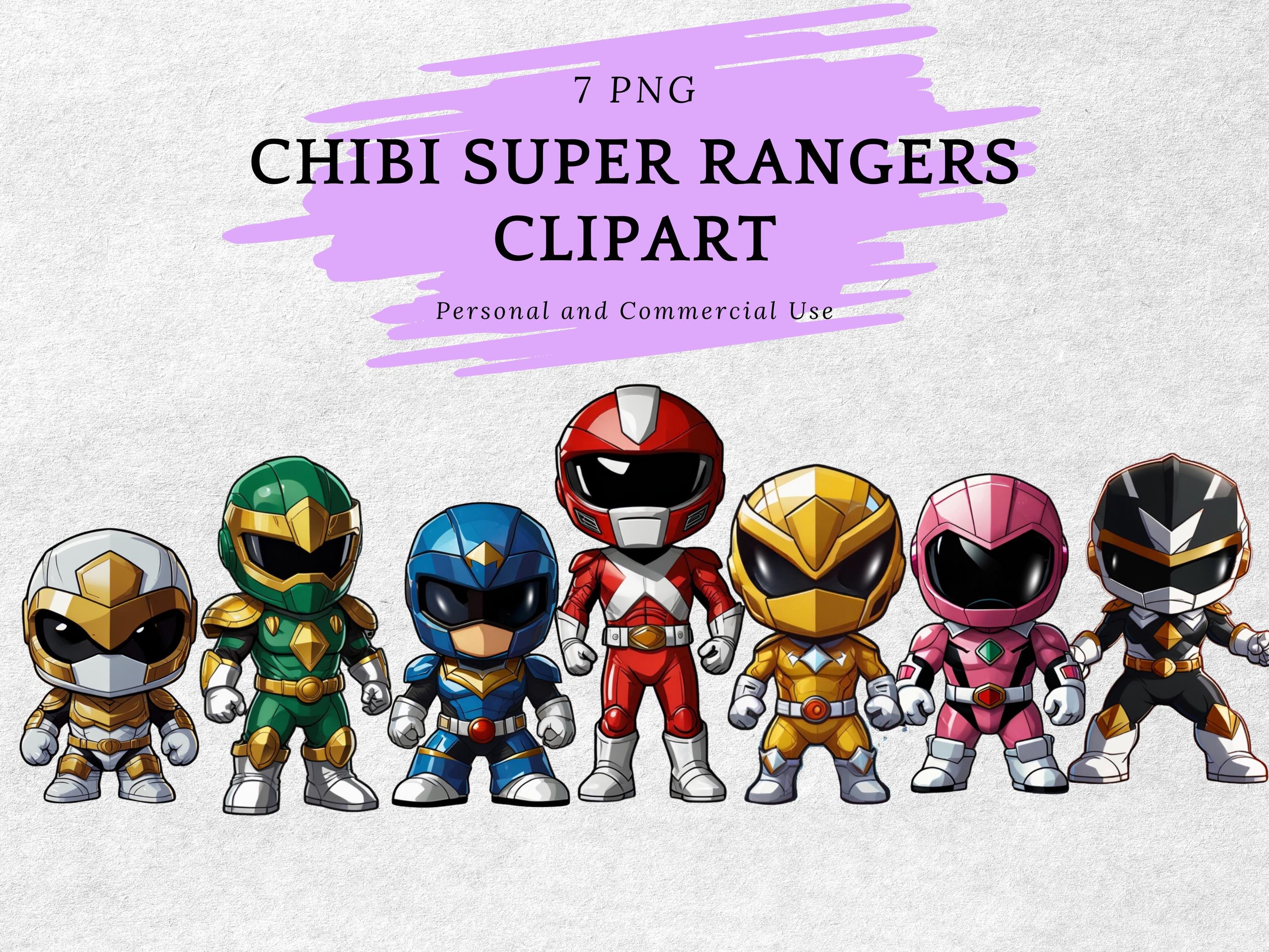 Chibi Super Rangers Clipart, Cartoon Super Rangers Characters, Baby ...