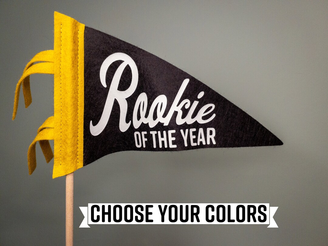 3 Custom Mini Pennants Rookie of the Year 1st Birthday Baseball Pennant ...