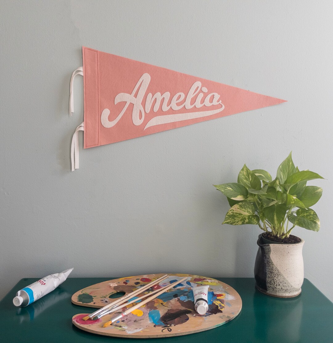 Custom Name Pennant Flag Personalized Name Gift Baby Shower Neutral ...