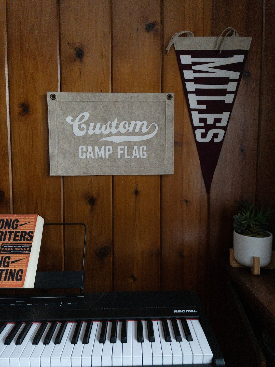 Custom Camp Flag Large Wool Felt Banner Personalized With Color Choice ...