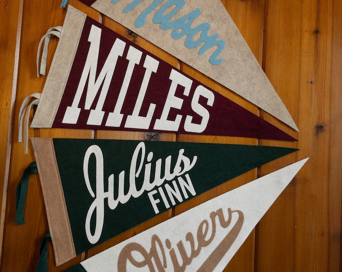 Custom Pennant Flag Large Nursery Name Sign Personalized Baby Shower ...