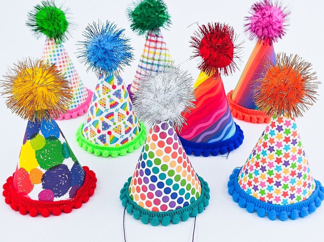 Dog Birthday Party Hat | Birthday Party Hat for Dogs, 4" Tall With Mini ...