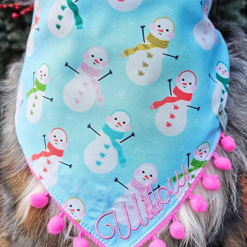 Small Snowman Dog Bandana - Etsy