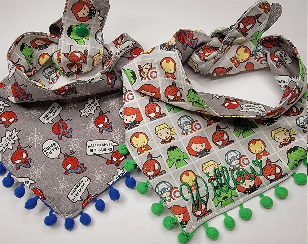 Marvel Avengers Dog Bandana | Dog Superhero Bandana, Personalized, Tie ...