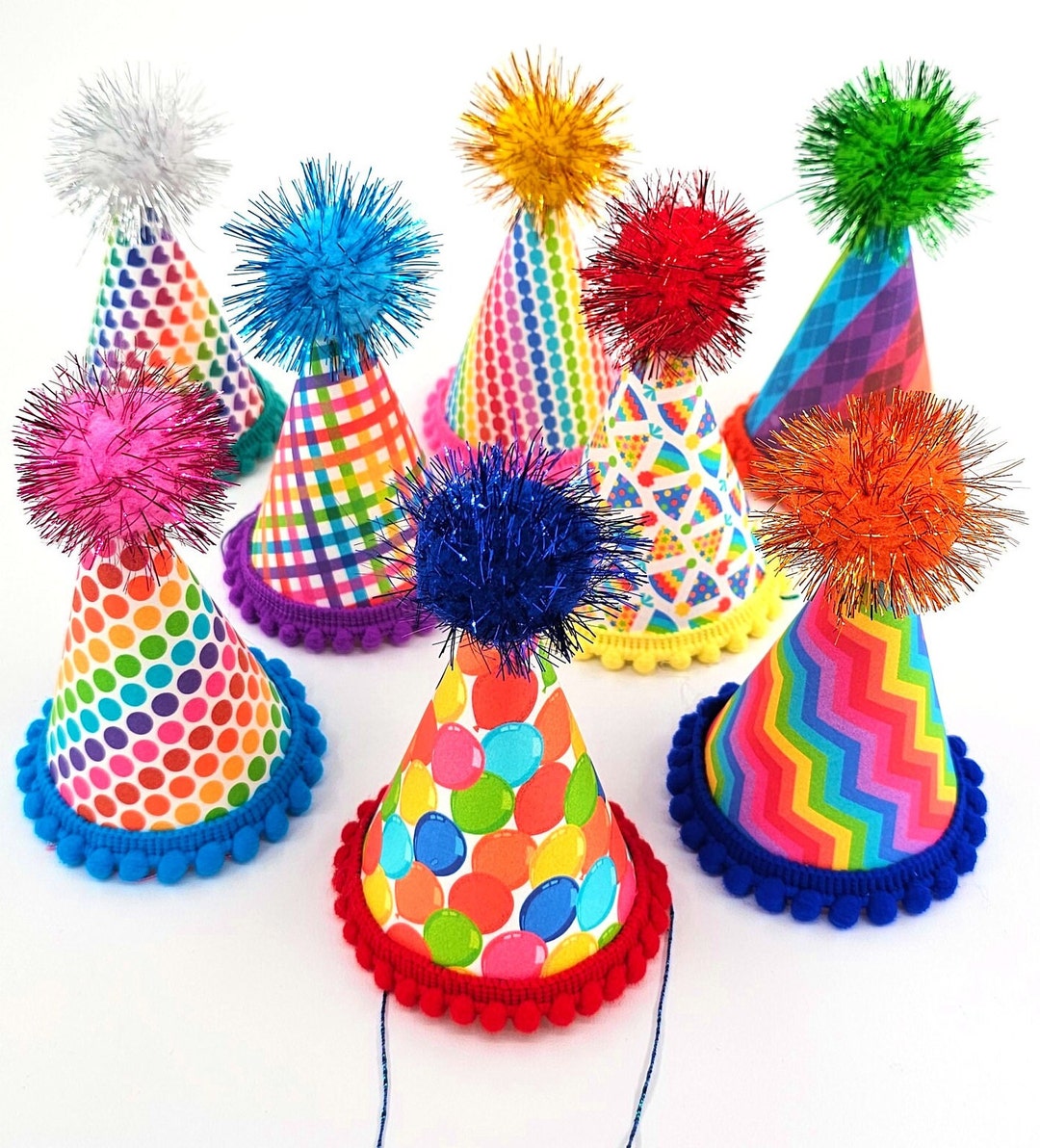 Dog Birthday Party Hat | Birthday Party Hat for Dogs, 4" Tall With Mini ...