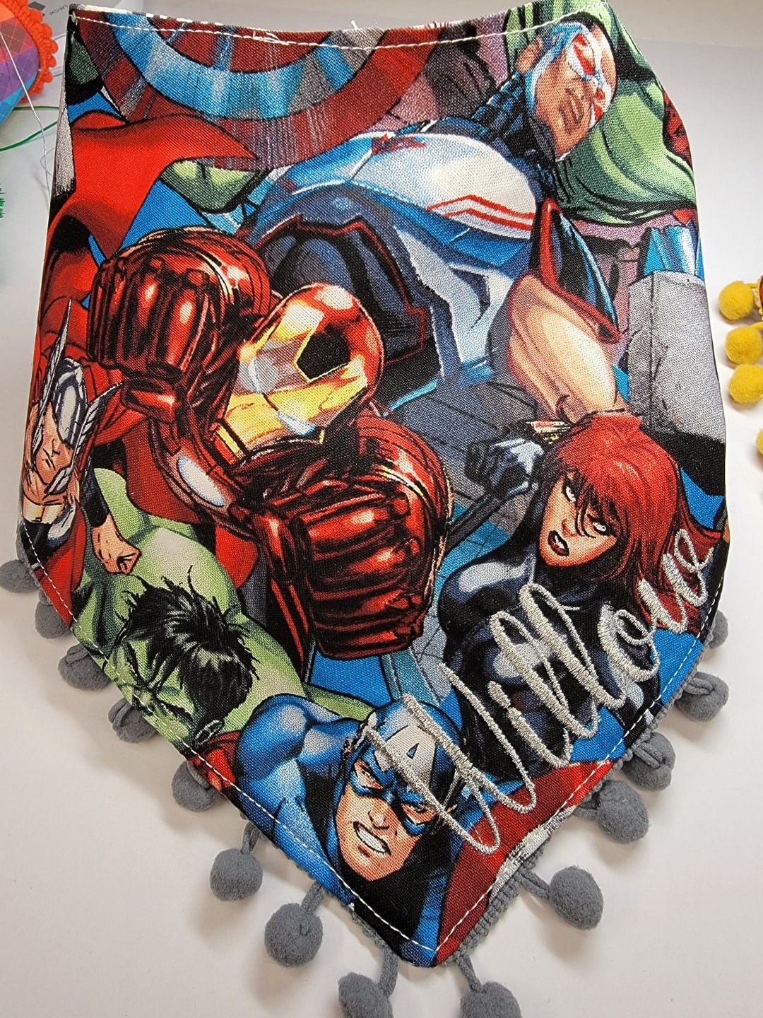 Marvel Avengers Dog Bandana | Dog Superhero Bandana, Personalized, Tie ...