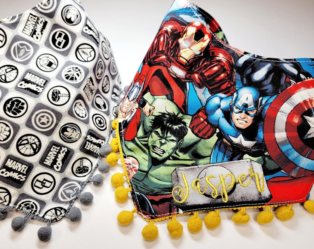 Marvel Avengers Dog Bandana | Dog Superhero Bandana, Personalized, Tie ...