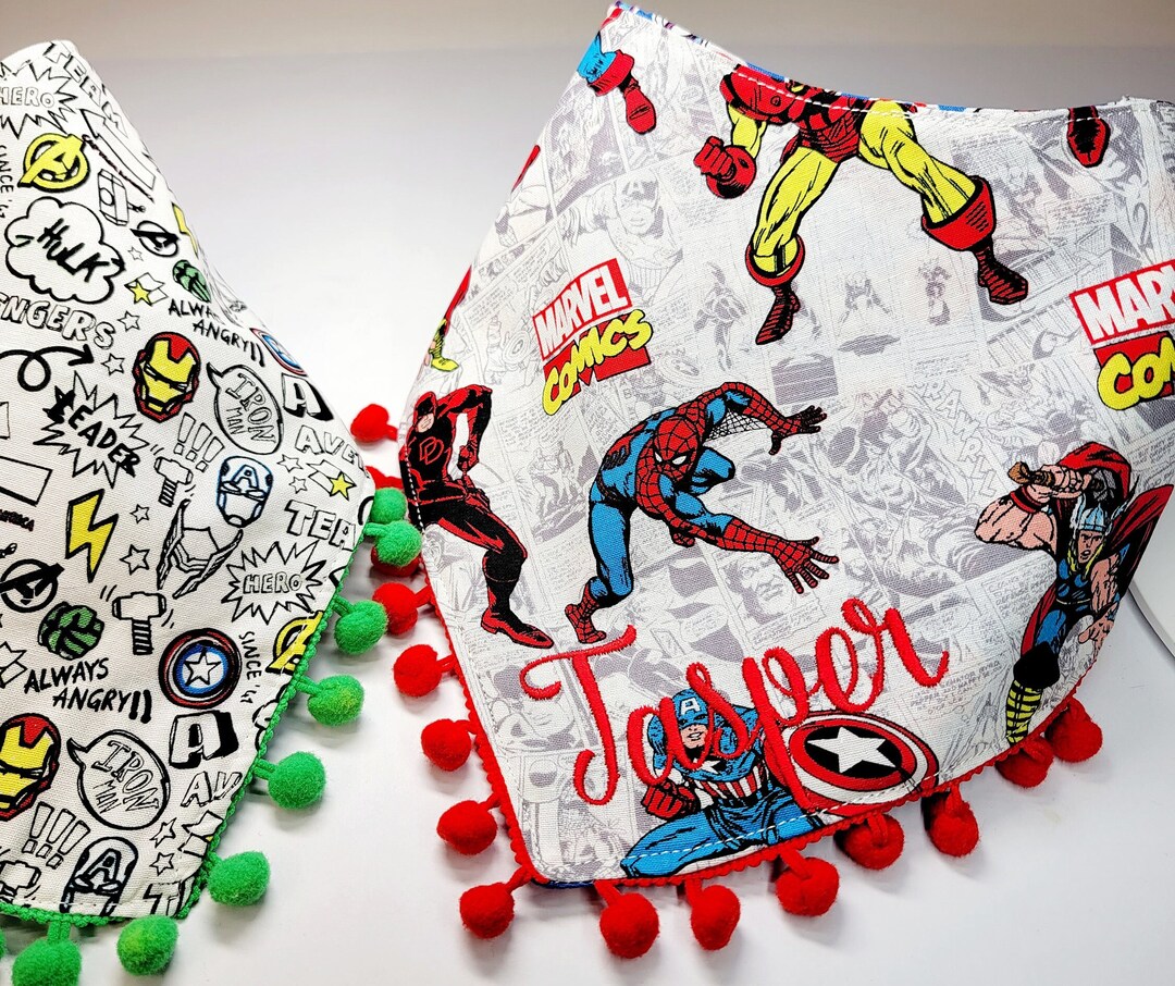 Marvel Avengers Dog Bandana Dog Superhero Bandana, Personalized, Tie ...