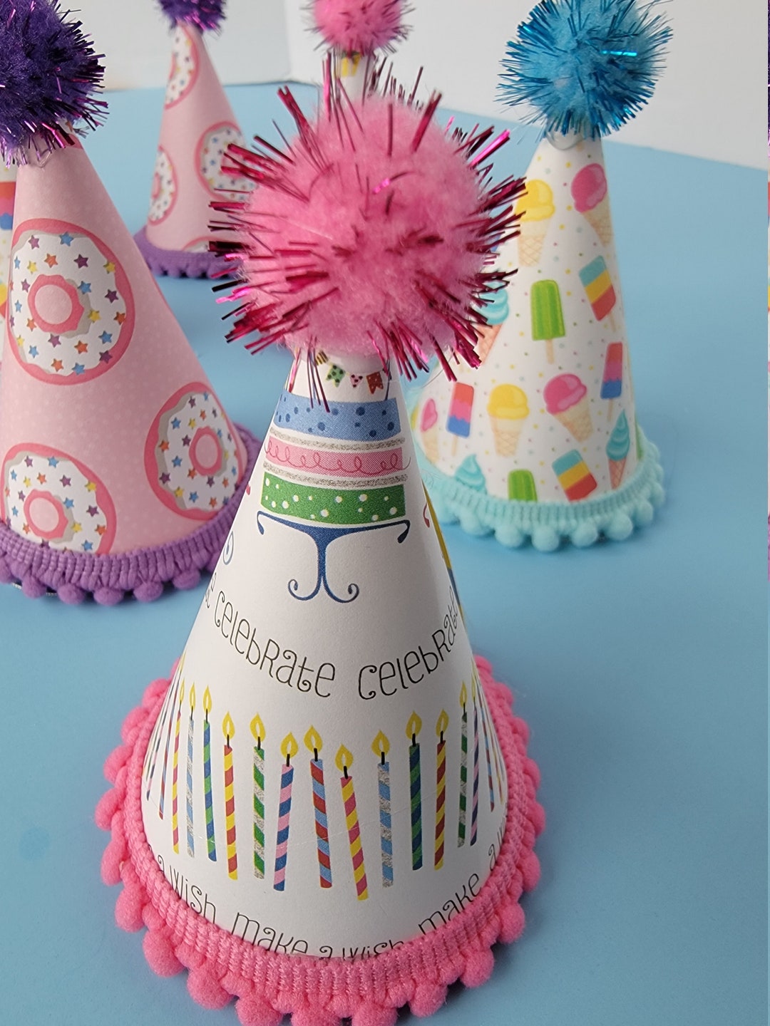 Dog Birthday Party Hat | Birthday Party Hat for Dogs, 4" Tall With Mini ...