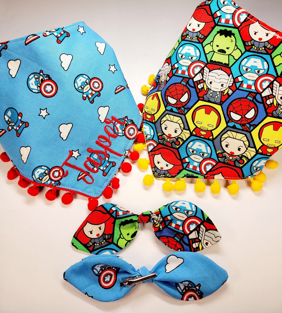 Marvel Avengers Dog Bandana Dog Superhero Captain America Scarf ...