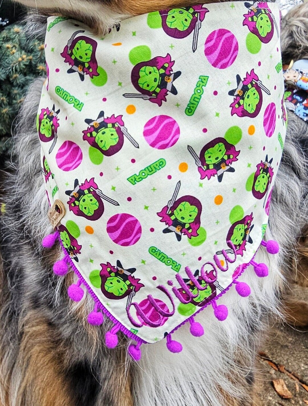 Gamora/guardians of the Galaxy Dog Bandana, Tie & Snap Style ...