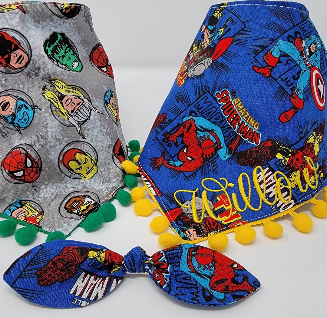 Marvel Avengers Dog Bandana | Dog Superhero Bandana, Personalized, Tie ...