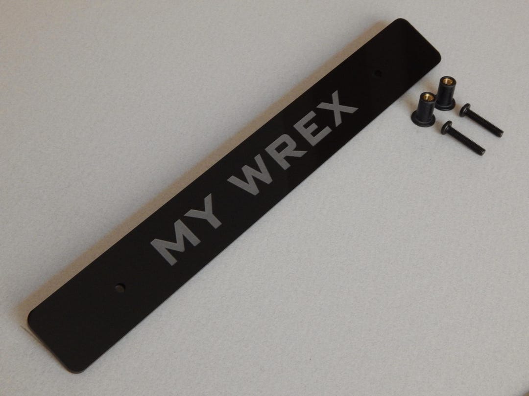 License Plate Delete Laser Cut and Engraved From Acrylic for Subaru WRX ...