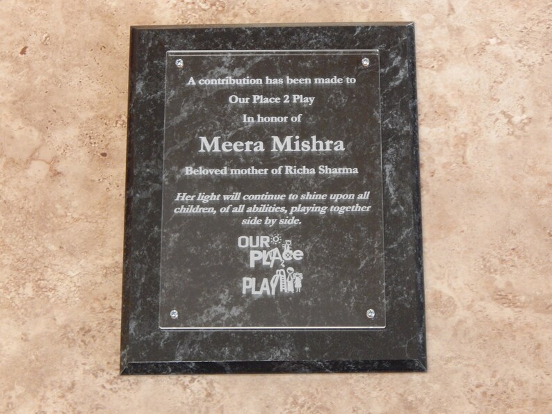 Custom Text Trophy Award Recognition Plaque Cherry or Marble - Etsy