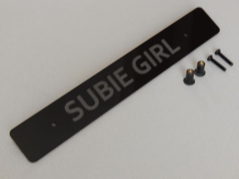 Subaru WRX STI Acrylic License Plate Delete - JDM Fitment - Etsy
