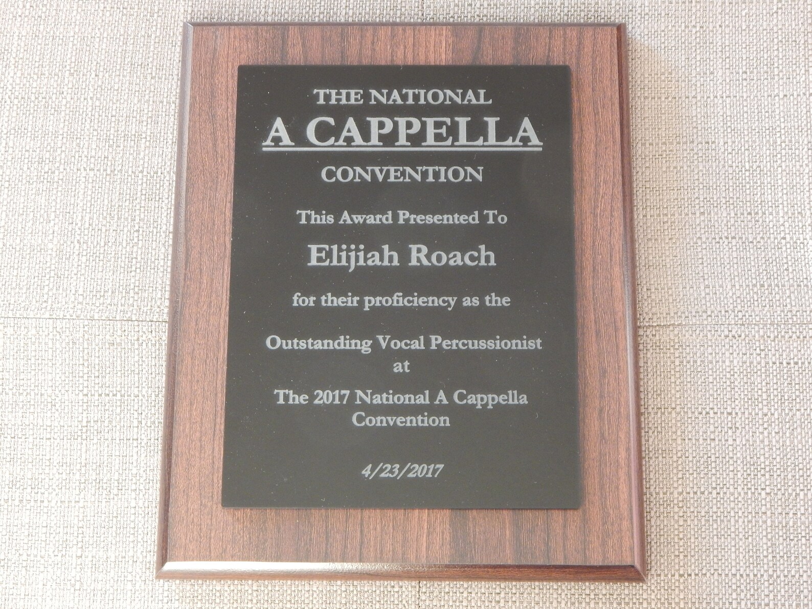 Custom Text Trophy Award Recognition Plaque Cherry or Marble Finish - Etsy