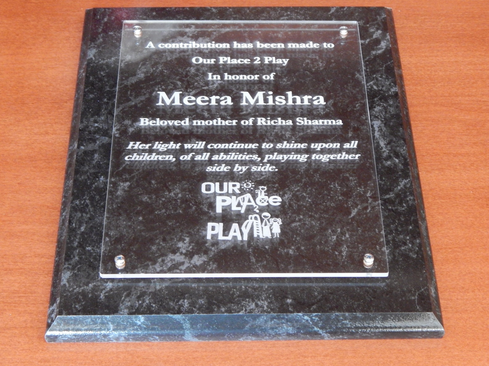Custom Text Trophy Award Recognition Plaque Cherry or Marble Finish - Etsy