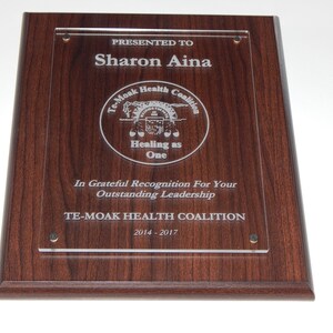 Custom Text Trophy Award Recognition Plaque Cherry or Marble Finish - Etsy