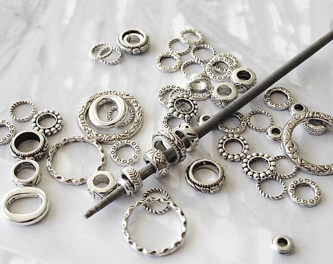 Curated Silver Color Rings/donuts 50 for 5.50 - Etsy