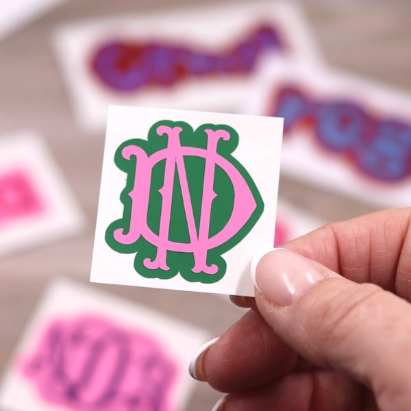 Monogram Vinyl Decal - Etsy