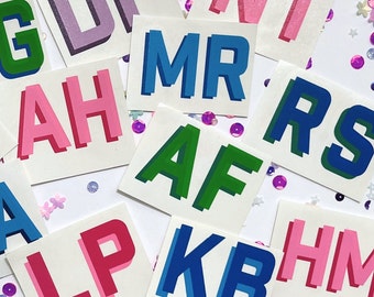 Double-layer Vinyl Monogram Decal | Shadow Block Monogram Decal ...