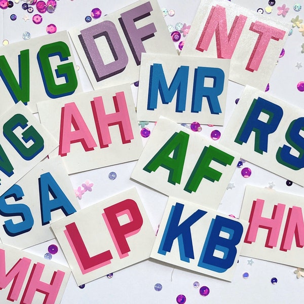 Monogram Sticker - Etsy