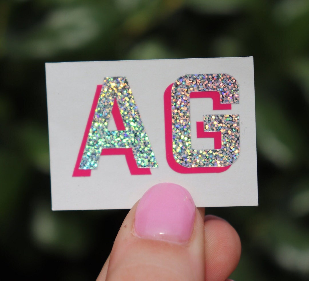 Holographic Monogram Decal: Double Layer Vinyl Sticker - Etsy