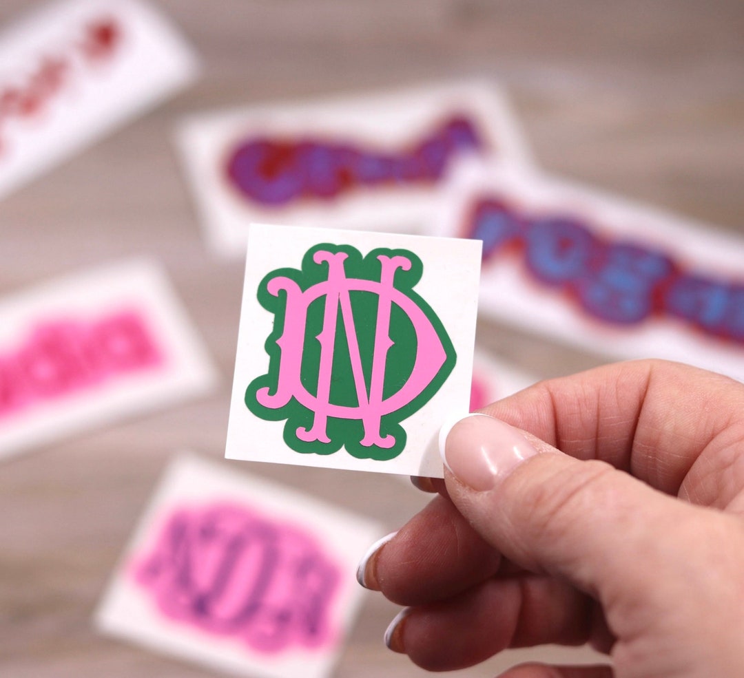 Chic Monogram Vinyl Decal, 2 Letter Tumbler Customizable Sticker, Fancy ...