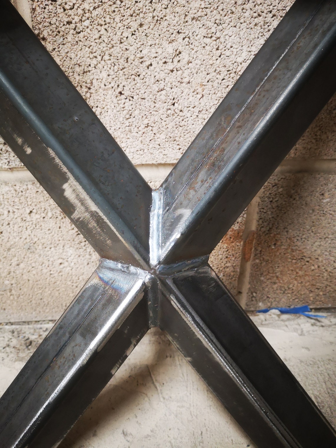 Metal Table Legs / Dining Table Legs / Bench Legs - X Cross - 45 Degree ...