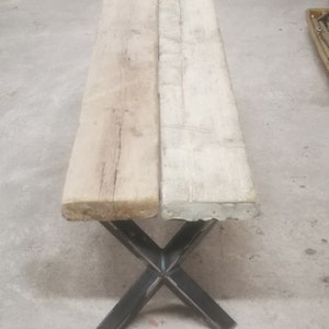Metal Table Legs / Dining Table Legs / Bench Legs - X Cross - 45 Degree ...