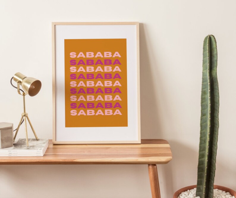 SABABA Type Digital Poster - Etsy