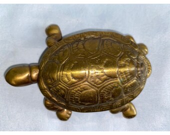 Brass Turtle Trinket Box - Etsy