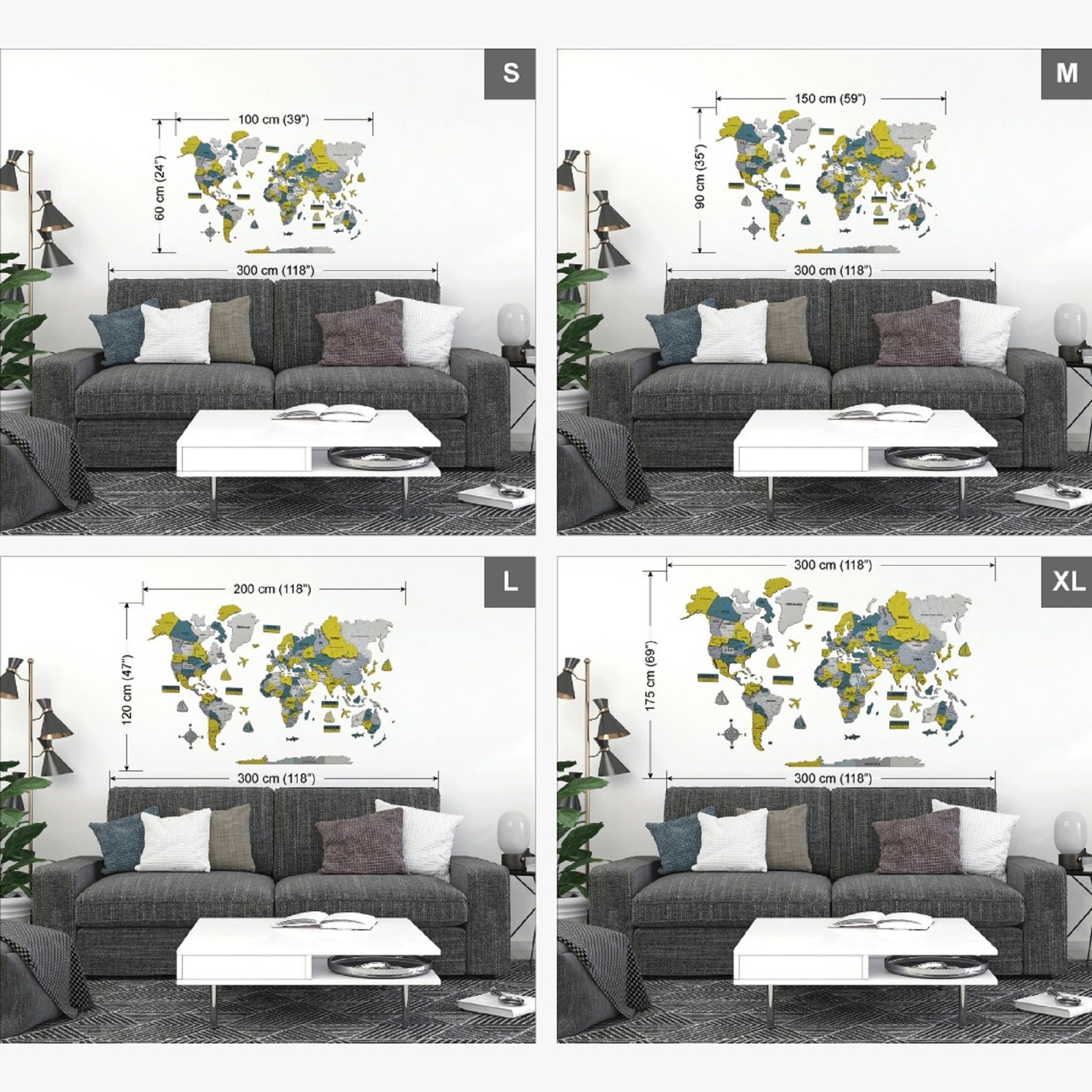 3D World Map Décor Wood Wall Map Large Map for Wall - Etsy