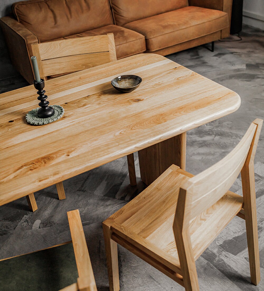 Ostrobor: Organic Modern Oak Dining Table - Etsy