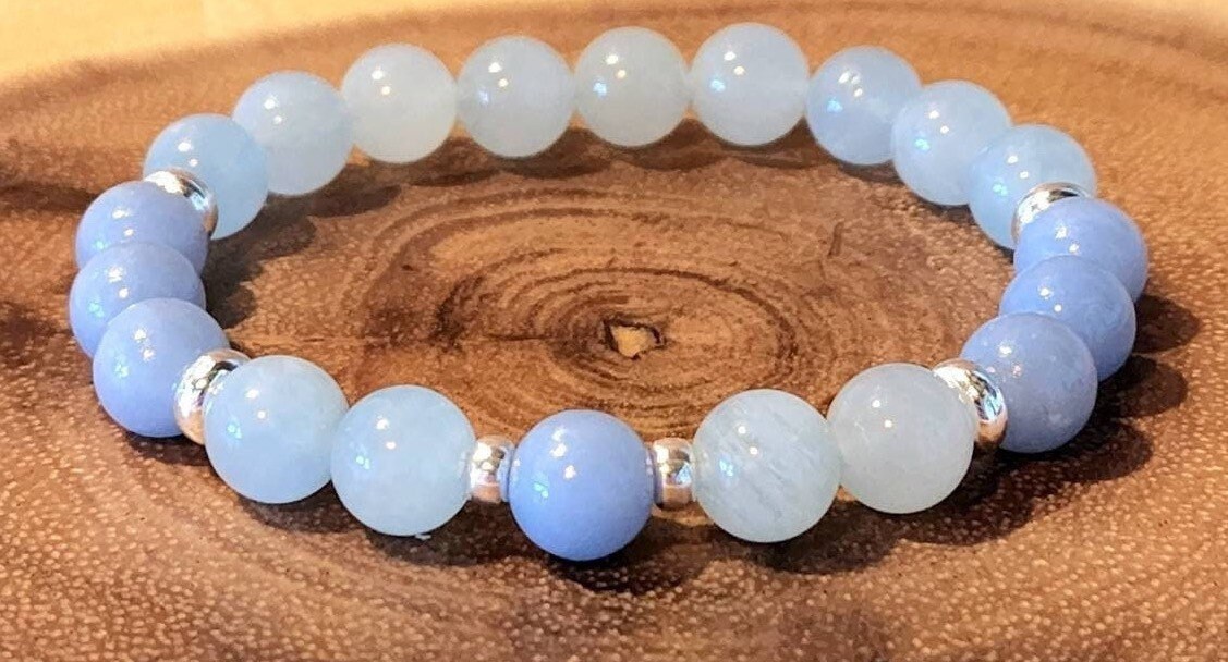 Prostate Cancer Awareness Bracelet Aquamarine Angelite - Etsy