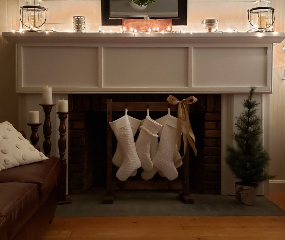 Wood Christmas Stocking Holder Stand - Etsy