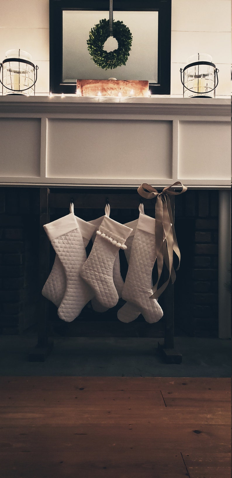 Wood Christmas Stocking Holder Stand - Etsy