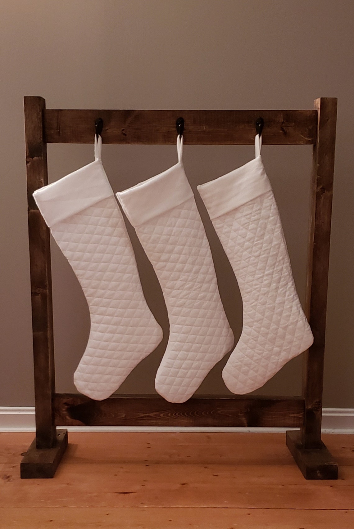 Wood Christmas Stocking Holder Stand - Etsy