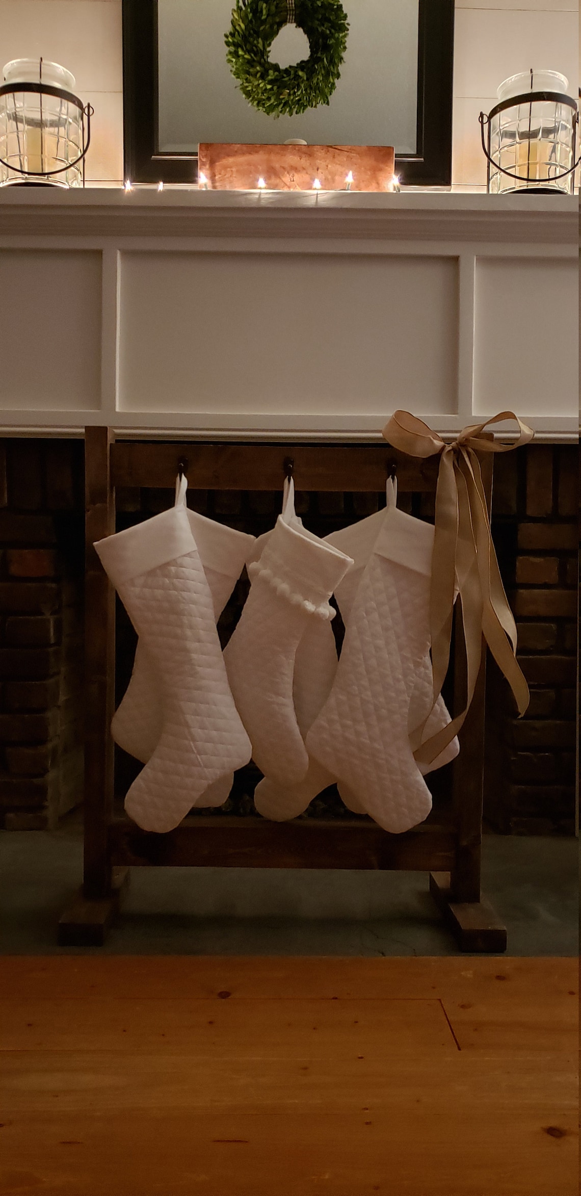 Wood Christmas Stocking Holder Stand - Etsy