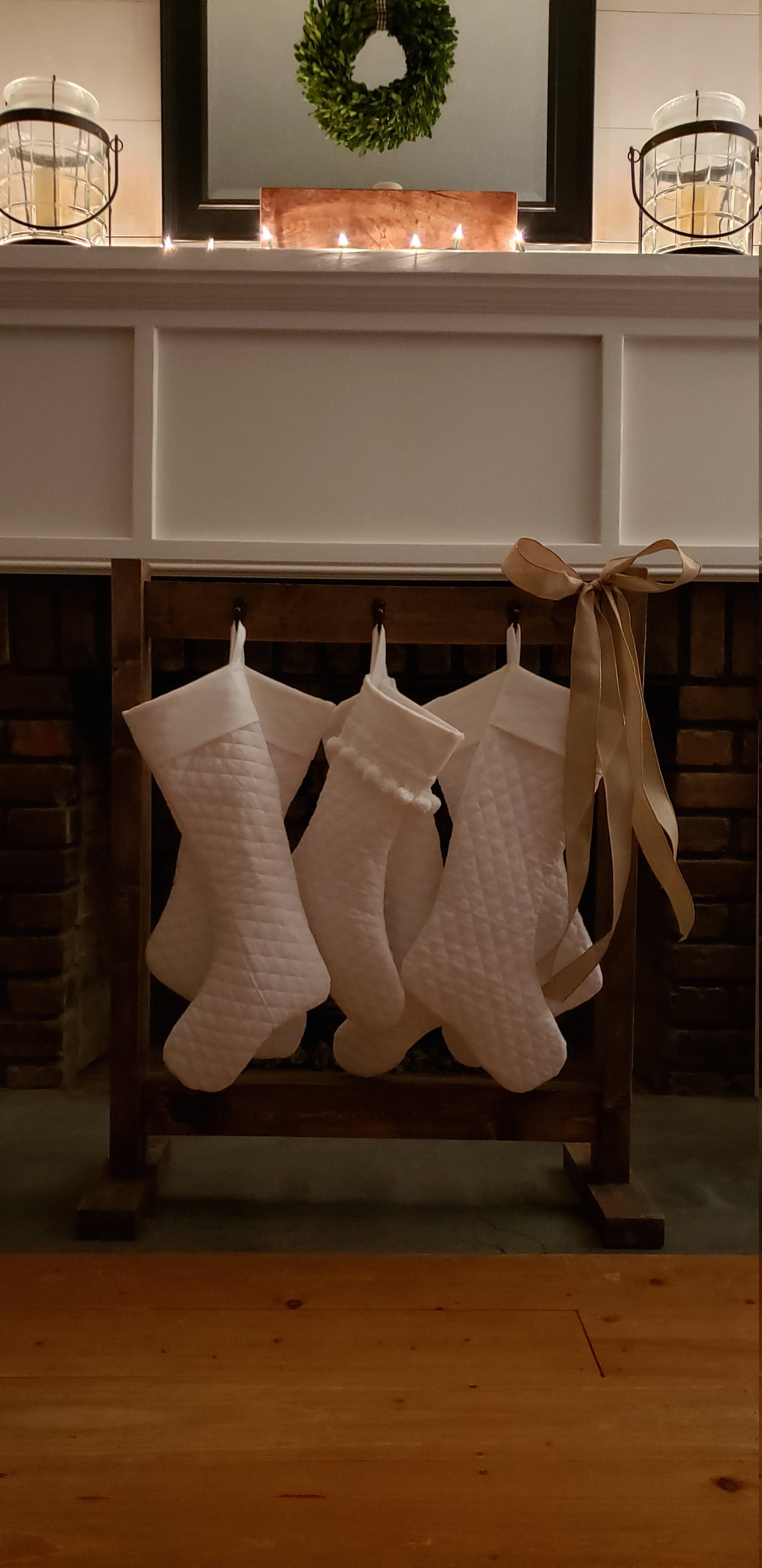 Wood Christmas Stocking Holder Stand - Etsy