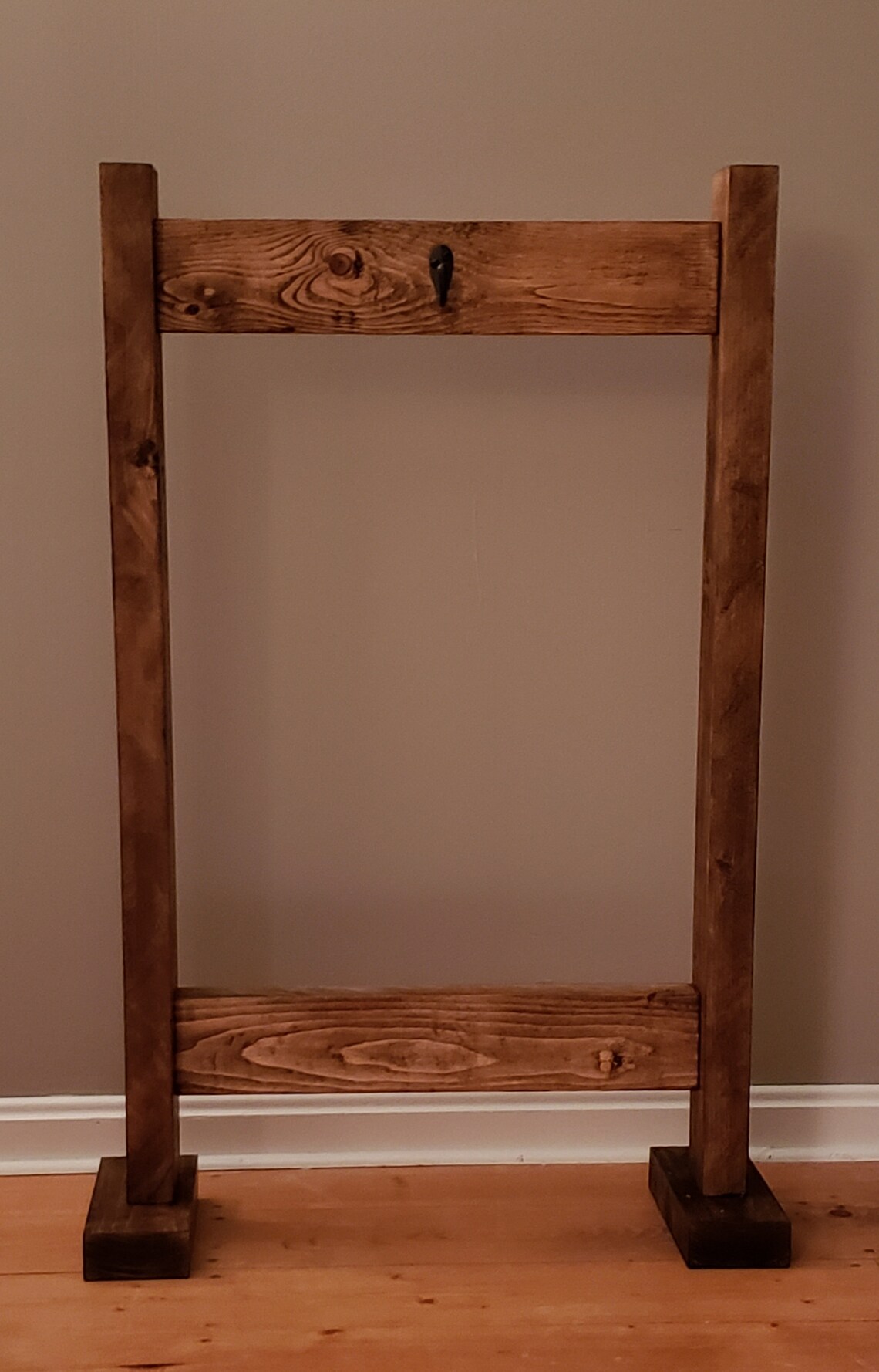 Wood Wreath Stand/ Stocking Holder for Small Space or No | Etsy