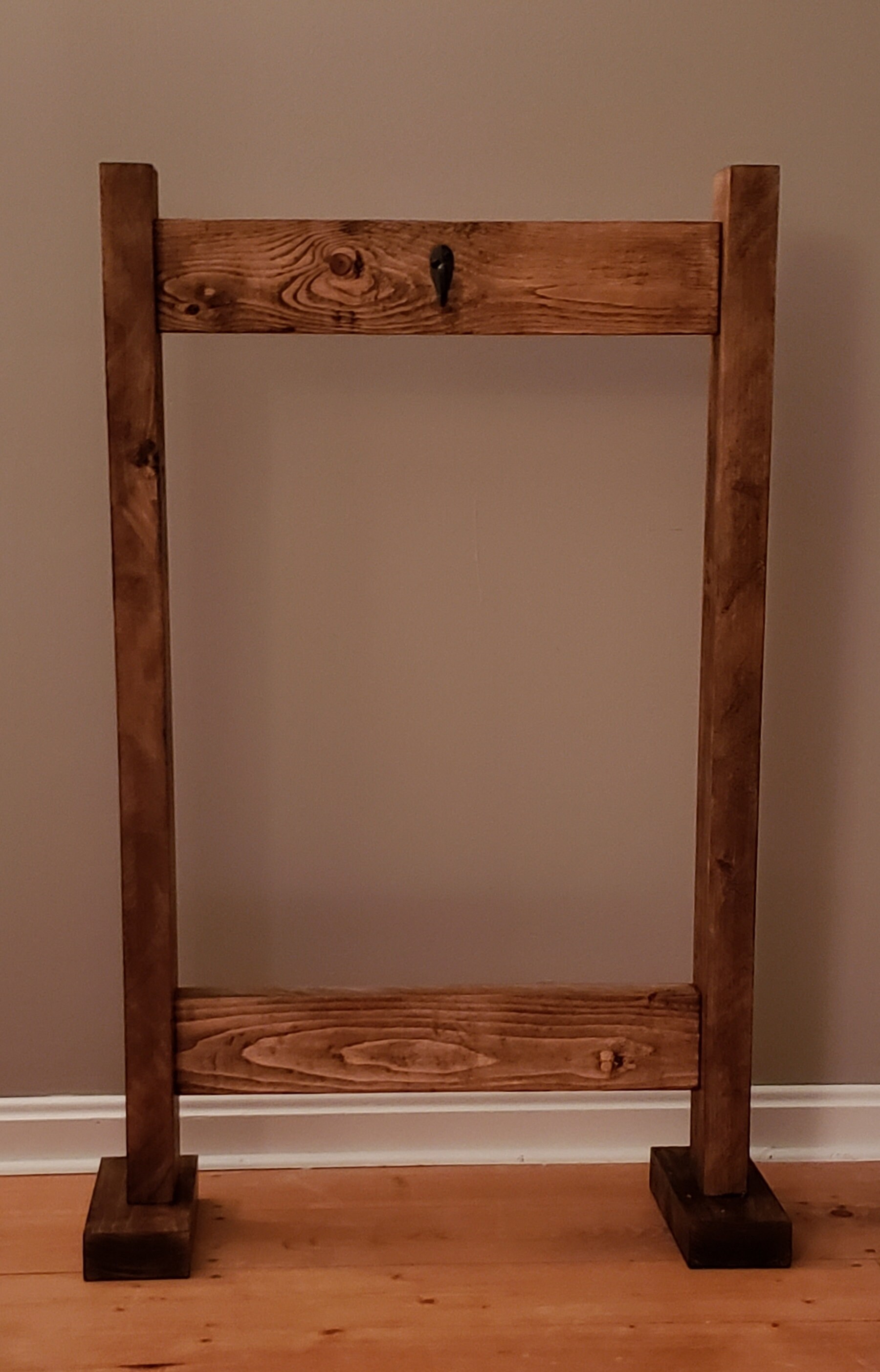 Wood Wreath Stand/ Stocking Holder for Small Space or No Mantel/ for ...