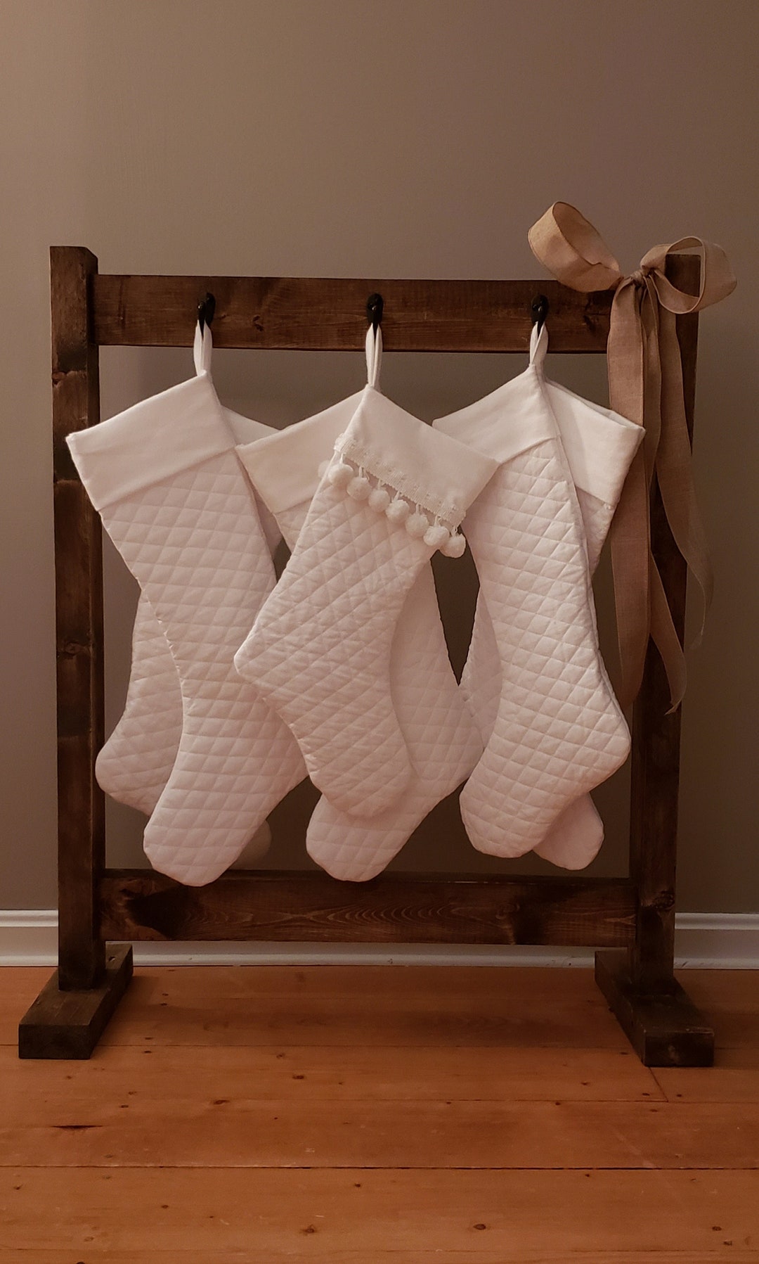 Wood Christmas Stocking Holder Stand - Etsy