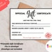 Printable Gift Certificate Printable Gift Card Printable - Etsy